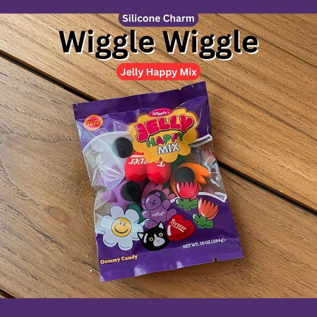 ติดรองเท้า Wiggle Wiggle Silicone Charm - Jelly Happy Mix 6 ชิ้น ...