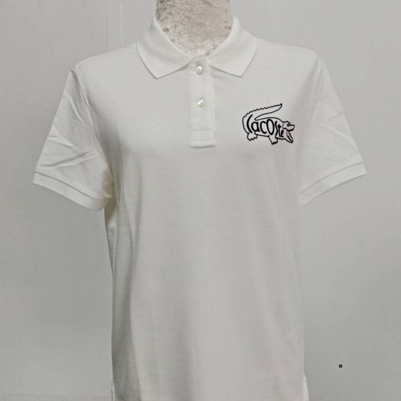 Lacoste เสื้อโปโลหญิง รุ่น Women's Lacoste Regular Fit Crocodile Print Cotton Pique Polo Code ...