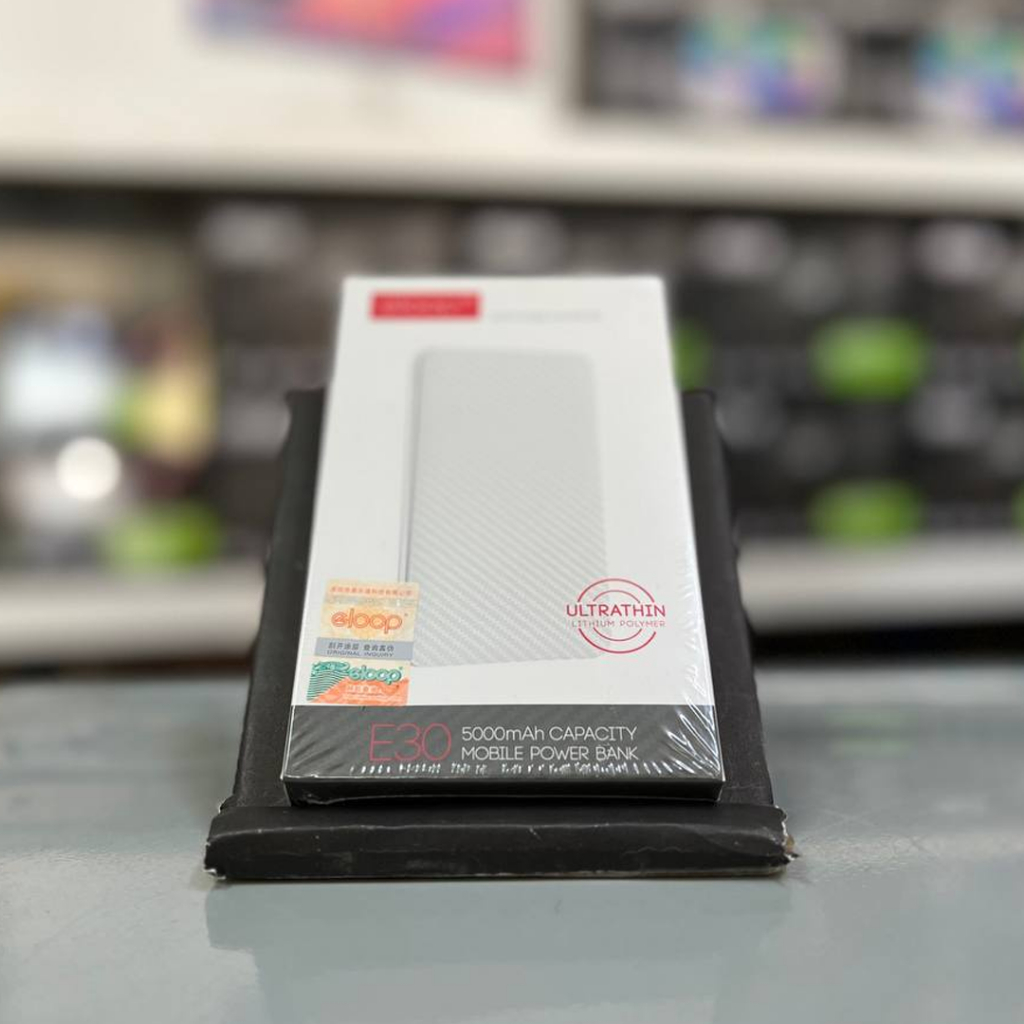 POWER BANK 5000 mAh ELOOP (E30) White สินค้าใหม่ ค้างสต๊อก | Shopee ...