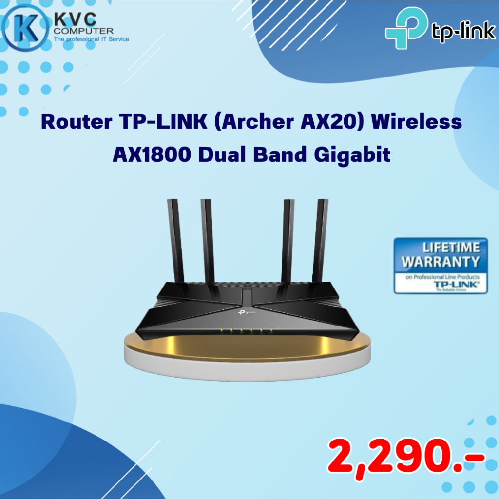 Router TP-LINK (Archer AX20) Wireless AX1800 Dual Band Gigabit | Shopee ...