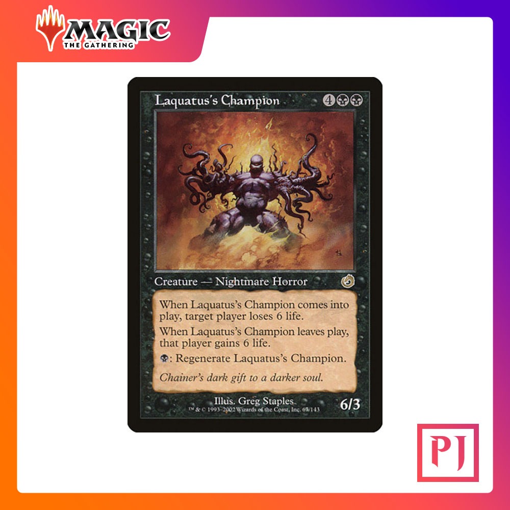 [MTG] Laquatus's Champion [TOR] [BLACK] [RARE] [NORMAL] [ENG] (การ์ดเม ...