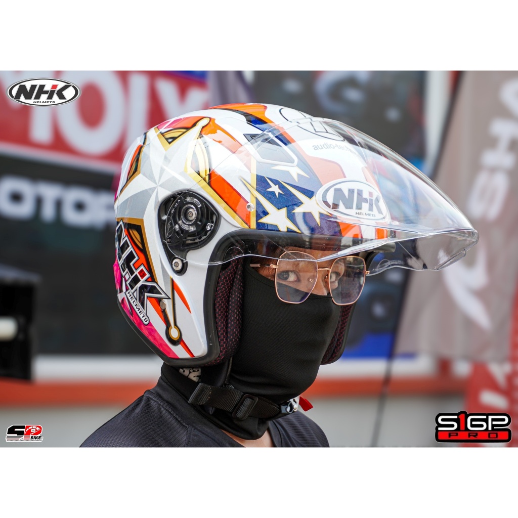 หมวกกันน็อคครึ่งใบ NHK รุ่น S1 GP PRO 4 ลายใหม่ ส่งไว!!! (แถมเสื้อเฉพาะ ...