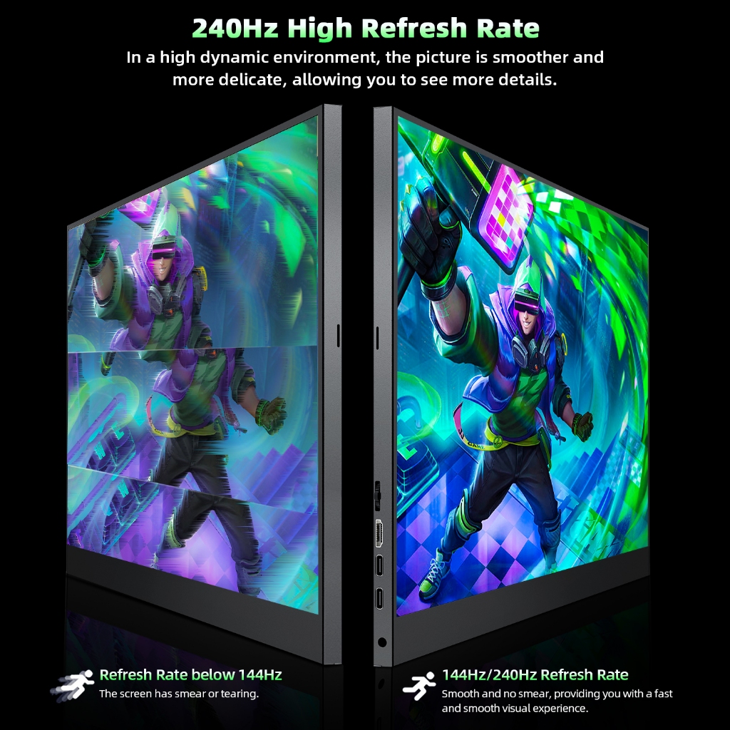 UPERFECT UGame K5 - 240Hz Gaming Monitor 17.3 Inch Portable Display For ...