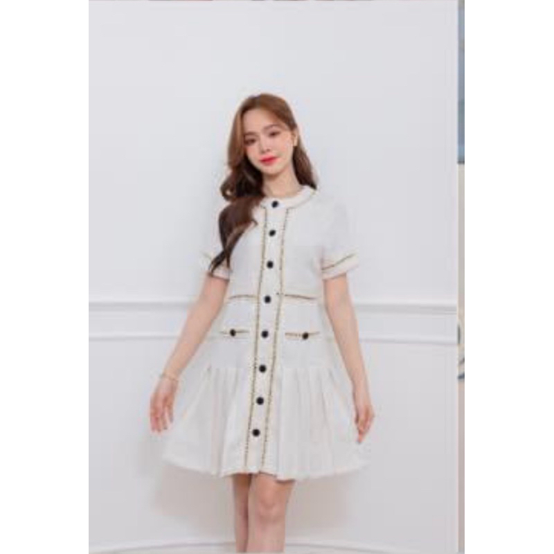 เดรส La mignonne ไซด์ M สีขาว | Shopee Thailand
