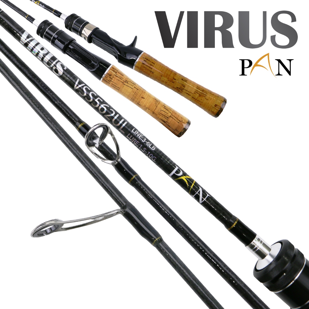 คัน PAN VIRUS คัน 2 ท่อนพกพาสะดวก สำหรับตกปลา | Shopee Thailand