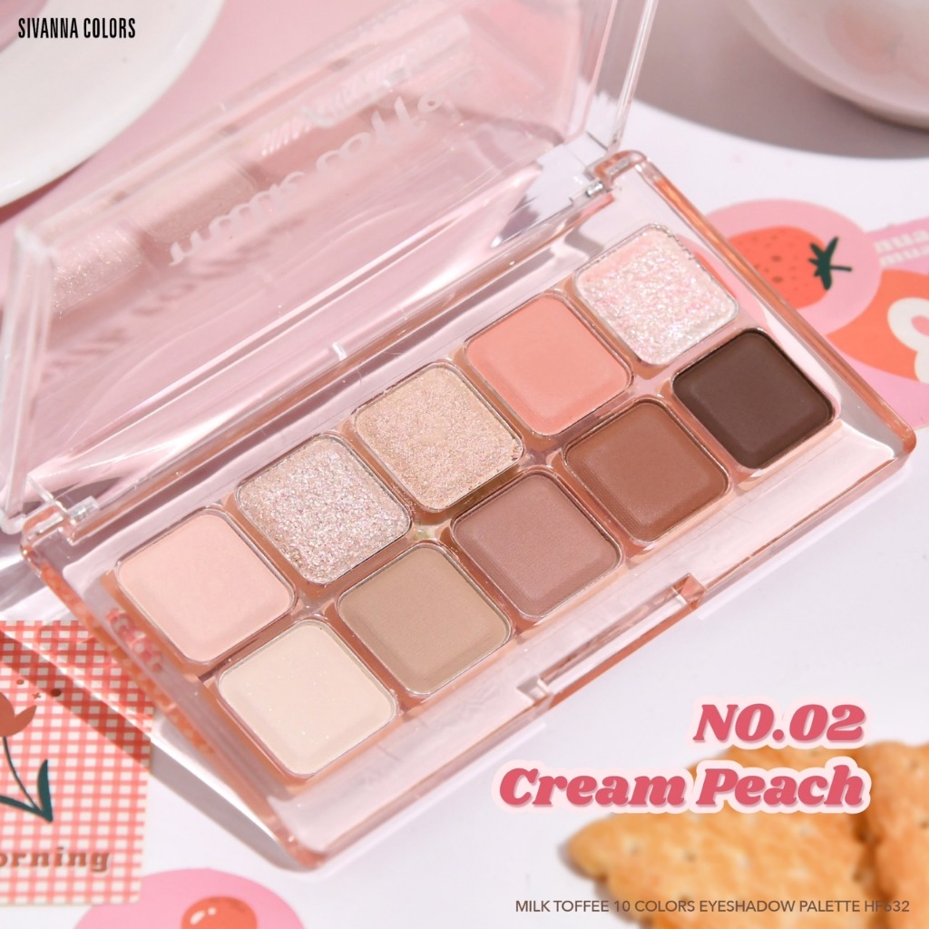 HF632 SIVANNA MILK TOFFEE 10 COLORS EYESHADOW PALETTE | Shopee Thailand
