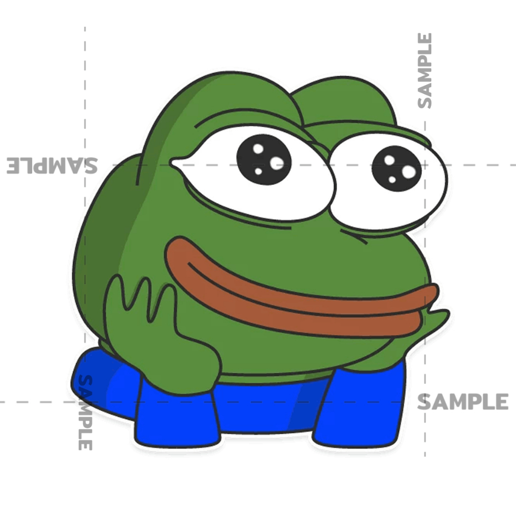 กบเขียว สติ๊กเกอร์ 2 แผ่น Pepe the Frog กบเปเป้ | Shopee Thailand