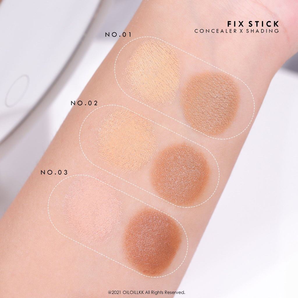 OD450 ODBO PIX STICK CONCEALER X SHADING 6g.คอนซีลเลอร์ และ เฉดดิ้ง แบบแท่ง | Shopee Thailand