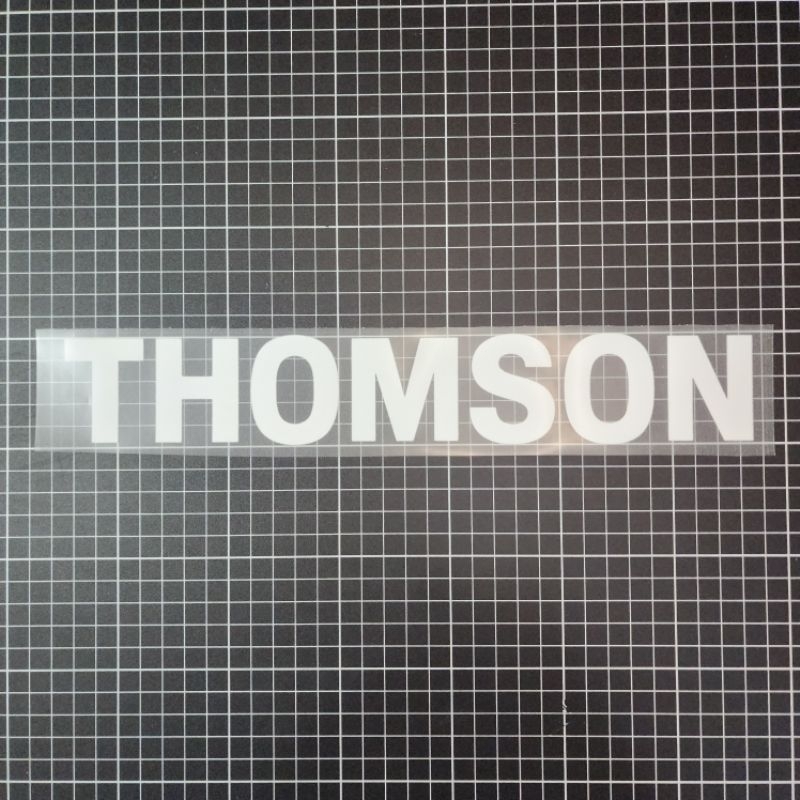 สปอนเซอร์อกเสื้อฟุตบอล THOMSON กำมะหยี่สีขาว ติดเสื้อ PSG สั่งขนาด ไซร์ ...