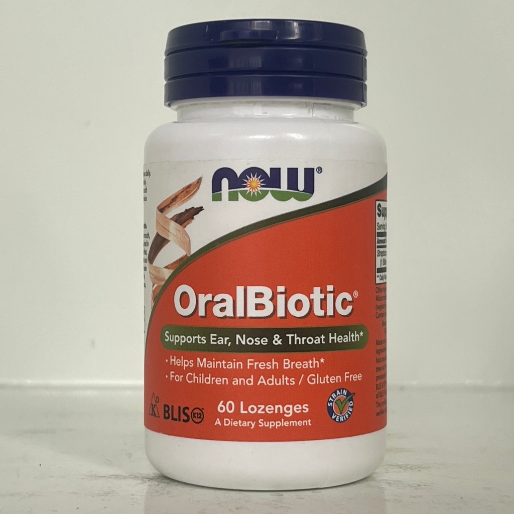 NOW Foods OralBiotic 60 Lozenges รักษาลมหายใจสดชื่น รองรับสุขภาพหู คอ ...
