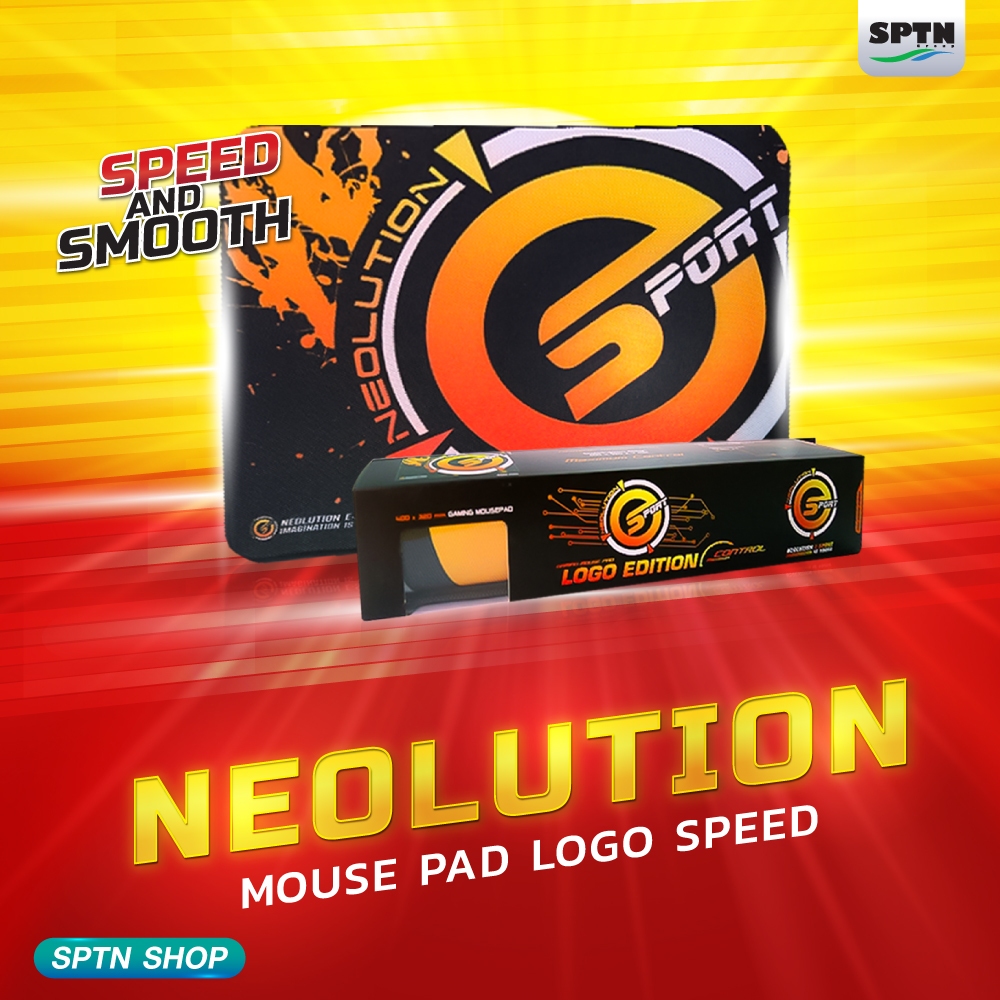 เเผ่นรองเมาส์ NEOLUTION เเผ่นรองเมาส์เล่นเกมส์ MOUSE PAD LOGO SPEED 400*320*3MM | Shopee Thailand
