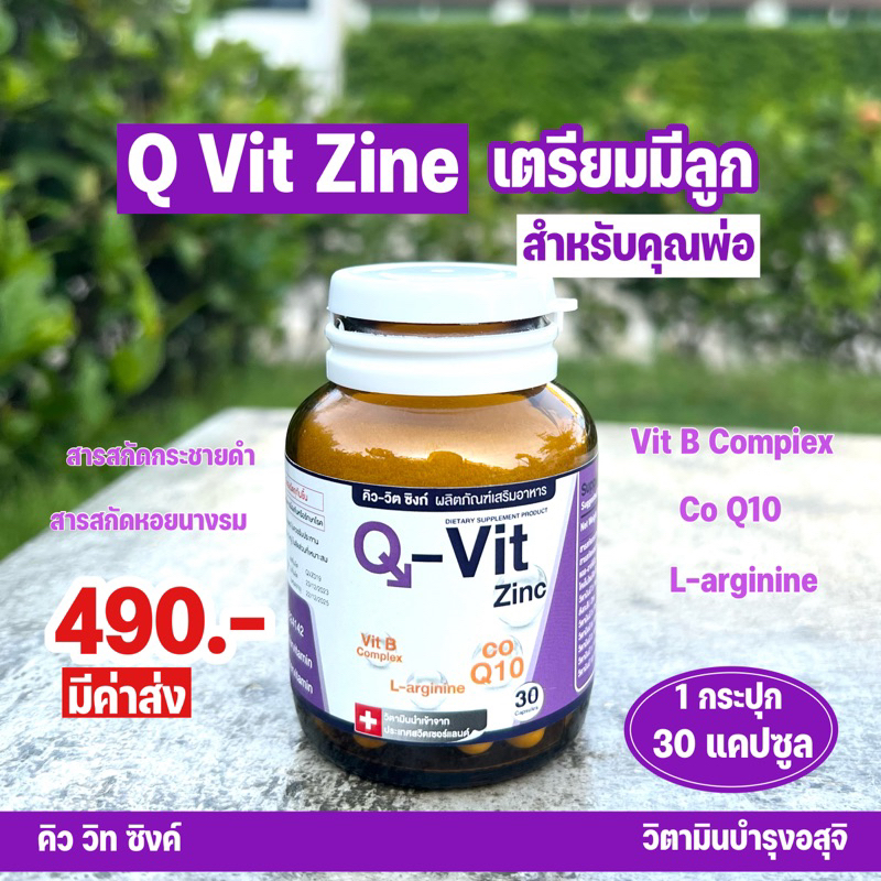 Q-Vit zinc วิตามินเตรียมมีลูก สำหรับคุณพ่อ | Shopee Thailand