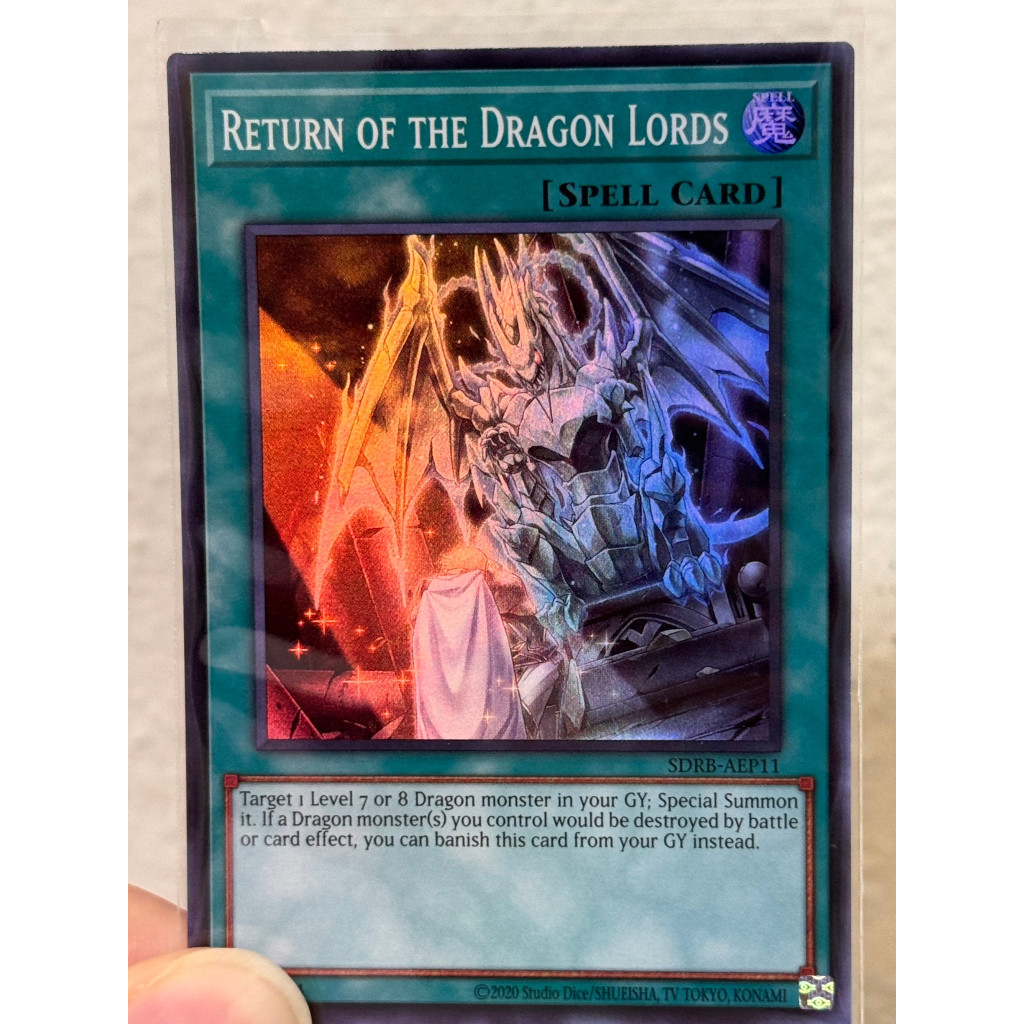 Yugioh SDRB-AEP11 Return of the Dragon Lords (SR) OCG Asia ENG การ์ดยูกิแท้ถูกลิขสิทธิ์ | Shopee ...