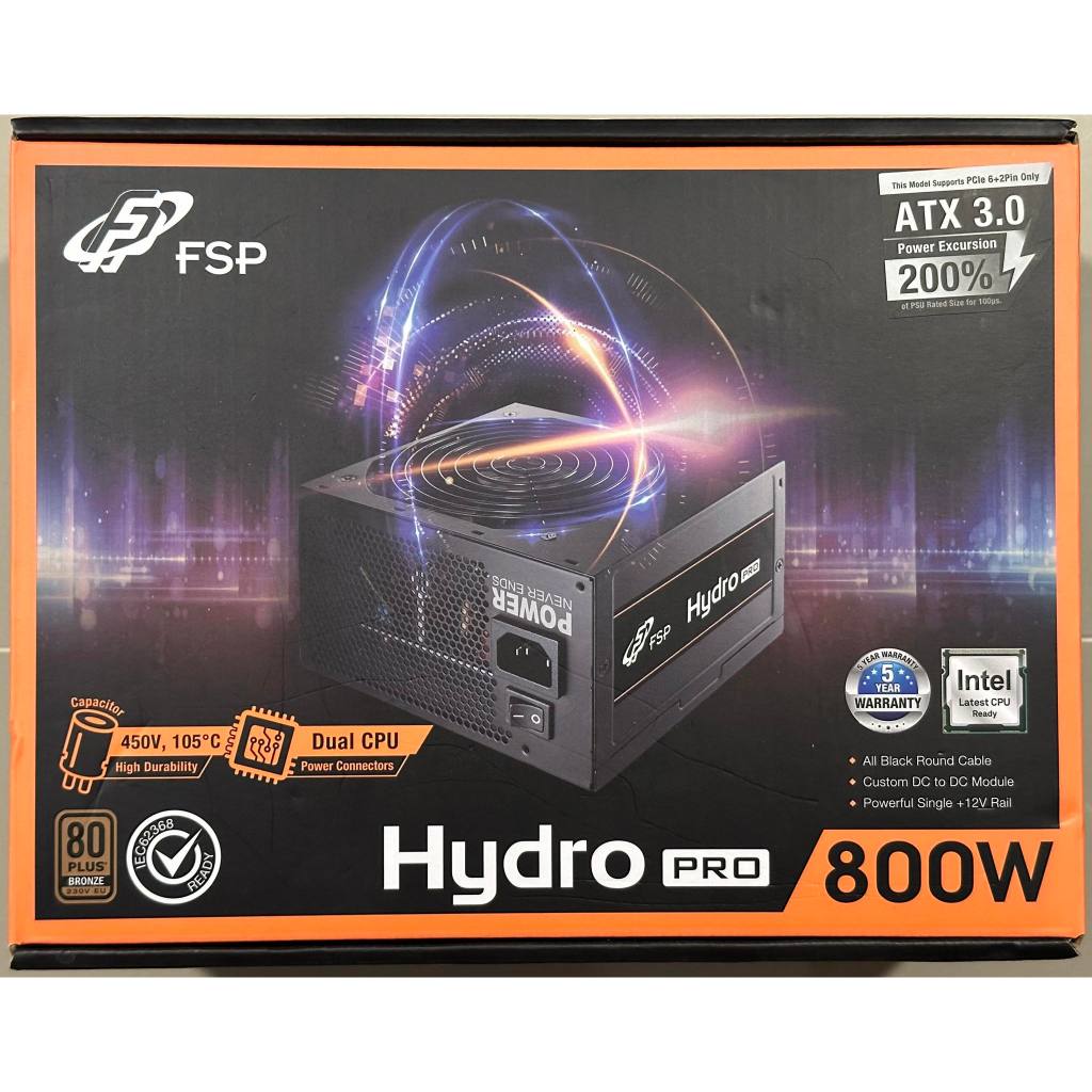 PSU (อุปกรณ์จ่ายไฟ) FSP HYDRO PRO 800W (80+BRONZE) ใช้งานปกติ ประกัน2/2028 | Shopee Thailand