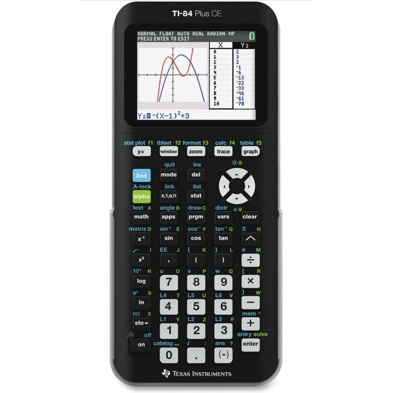 Texas Instruments TI-84 Plus CE Color Graphing Calculator, Black 7.5 ...
