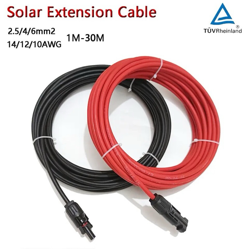 4 sq.mm 12AWG Solar PV Panel Extension Copper Cable TUV Wire for PV ...