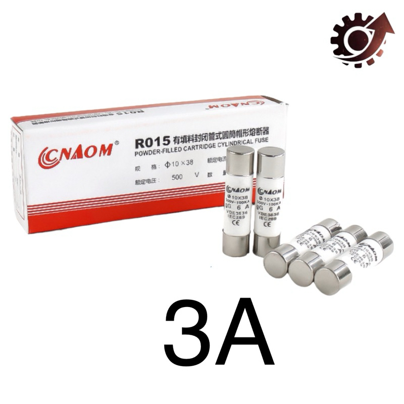ฟิวส์เซรามิก Ceramic Fuse R015 (10x38มม.) 500VAC 2A/3A/4A/5A/6A/8A/10A ...