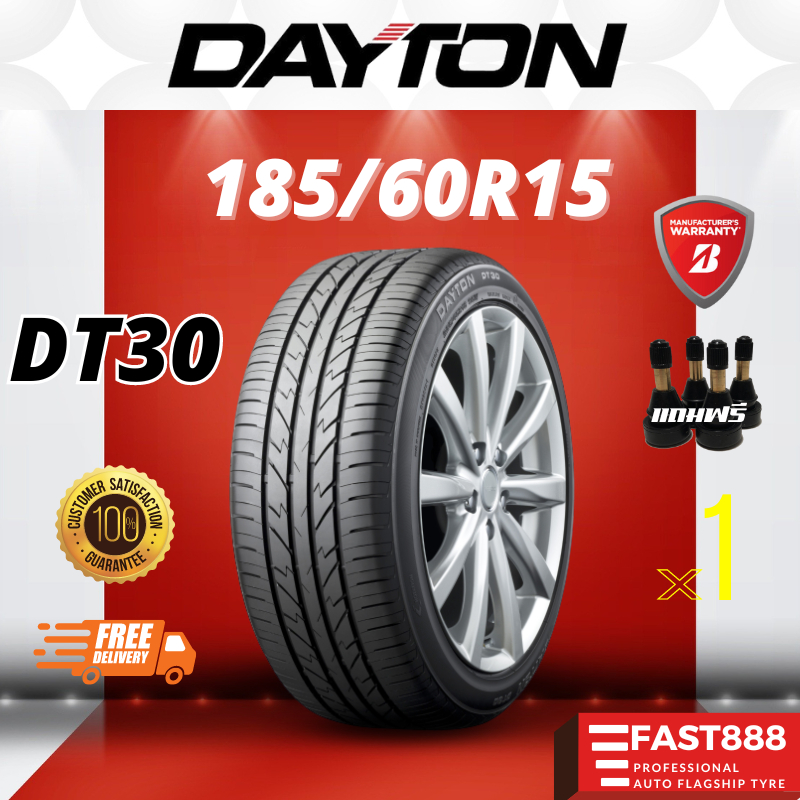 ปี25 ยาง Dayton ขนาด 185/60 R15 รุ่น DT30 ผลิตโดย บริสโตน ยางรถเก๋งขอบ15 | Shopee Thailand