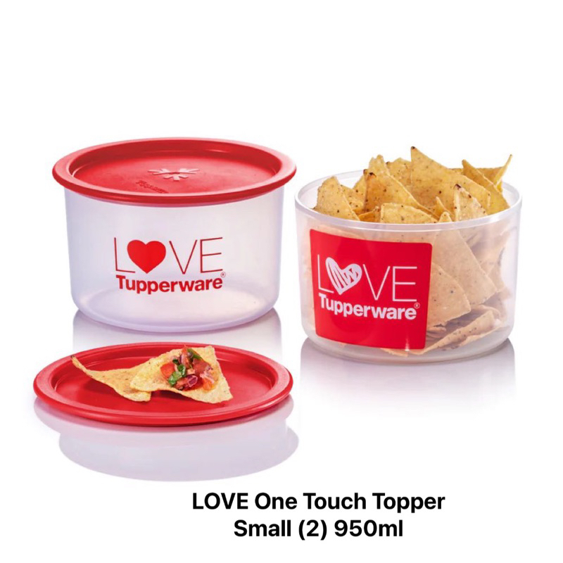 กระปุก Tupperware รุ่น LOVE One Touch Topper Small (2) ขนาด 950ml | Shopee Thailand
