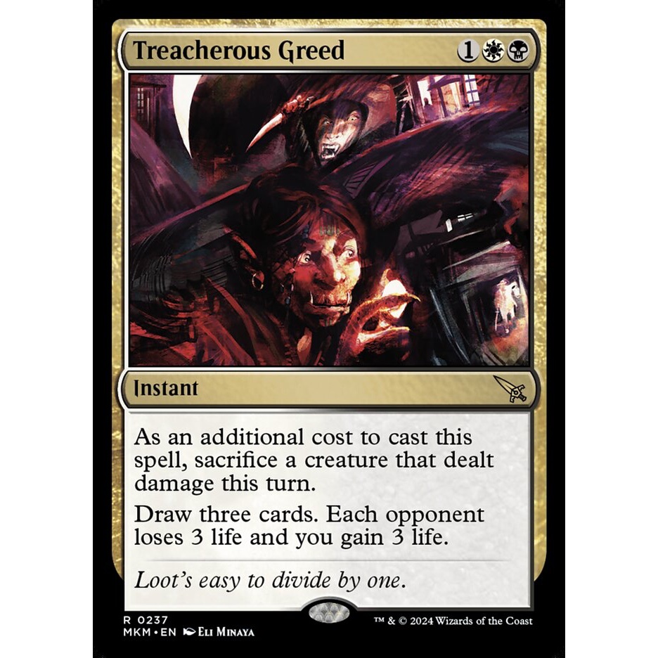 Treacherous Greed การ์ด Magic The Gathering จากชุด Murders at Karlov ...