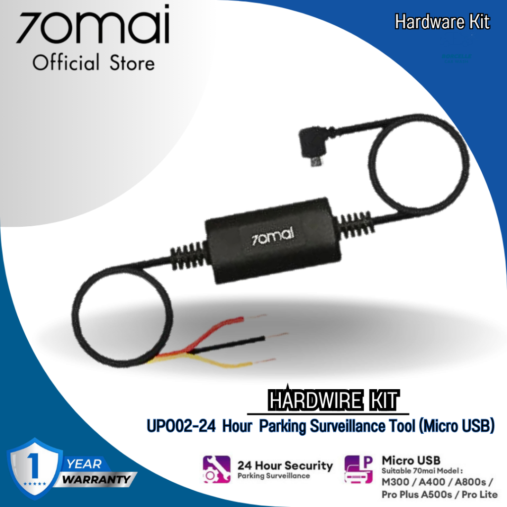 [รับประกัน 1ปี] สาย Hardwire Kit 70Mai UP02 (Micro USB) UP03 (USB Type ...