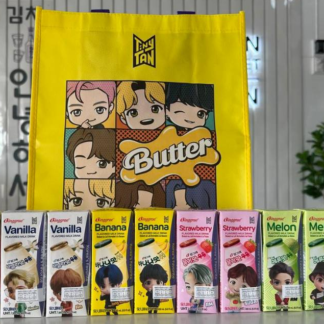 นมกล้วยเกาหลี ลาย BTS นมกล้วยตัวดัง Binggrae Banana Milk 200 ml มีให้ ...