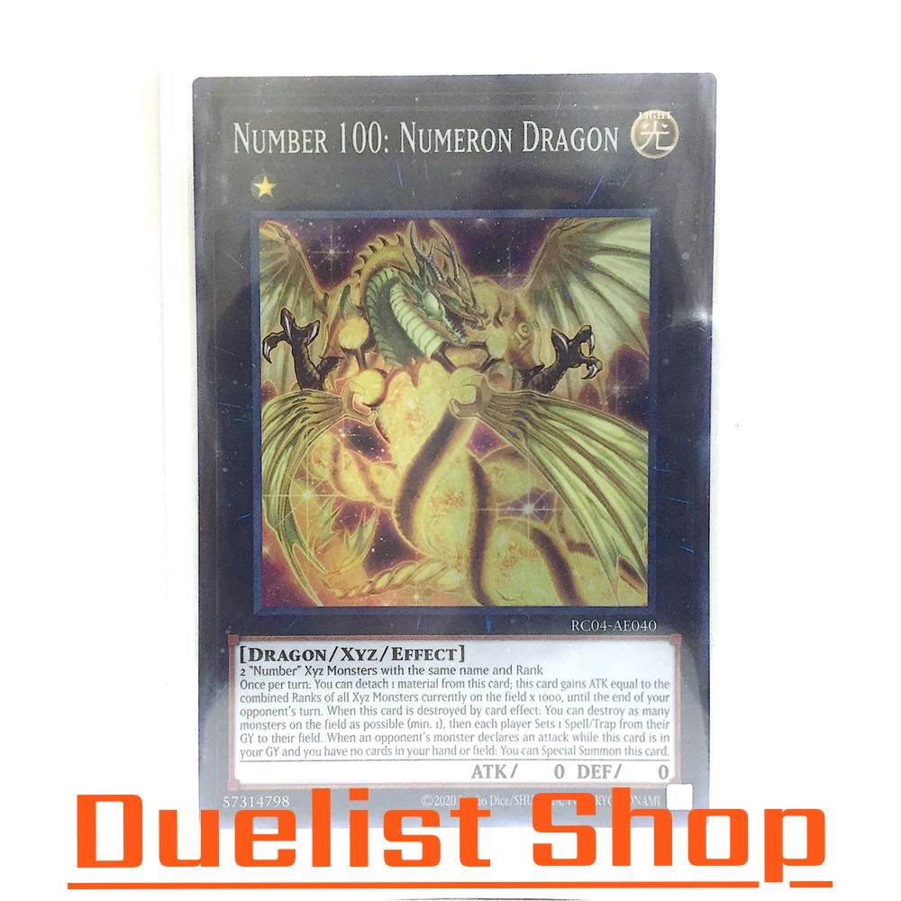 Number 100: Numeron Dragon (SR) Monster Light Rank1 [Dragon/Xyz/Effect] ชุด RC04-AE040 การ์ดยูกิ ...