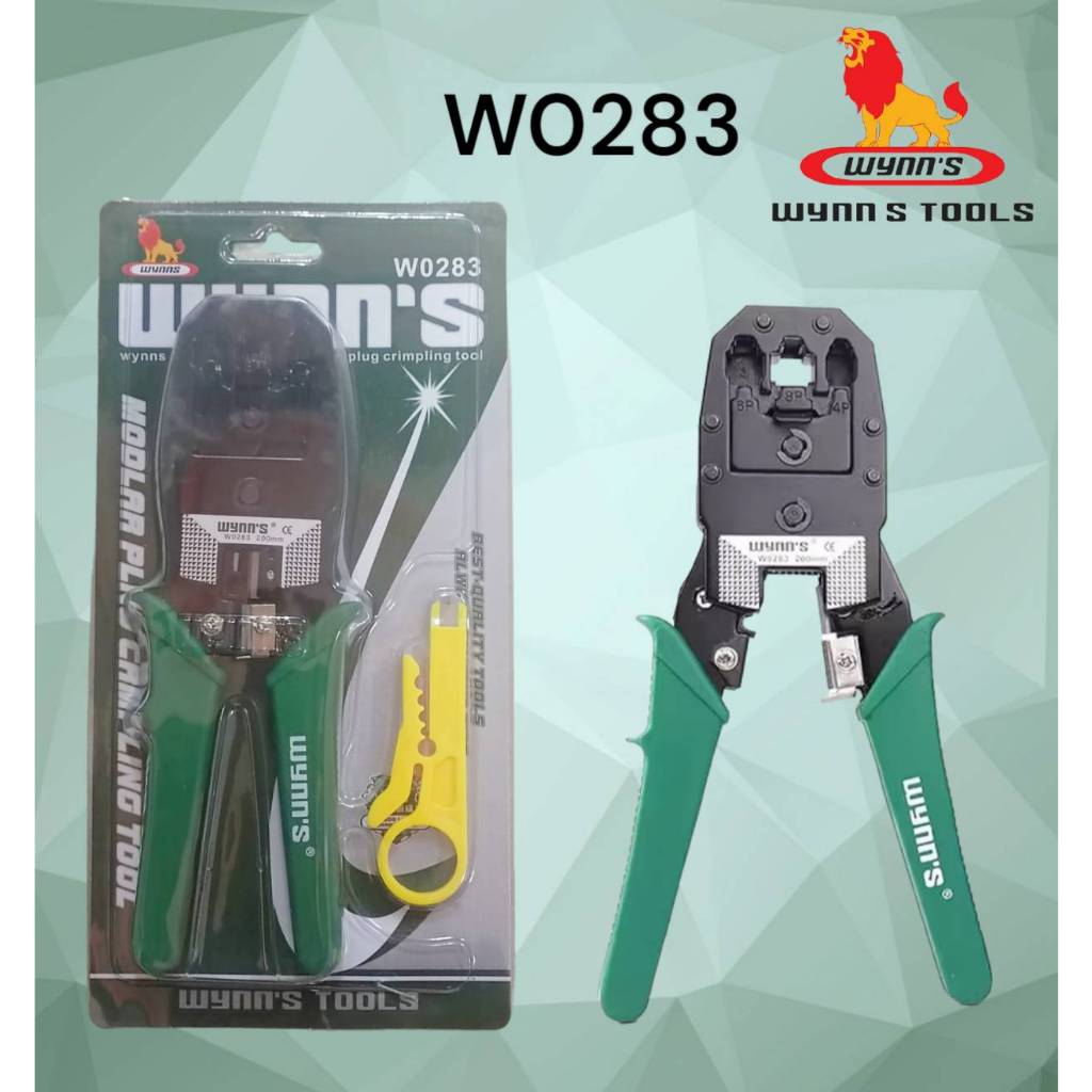 WYNN'S คีมย้ำ-ตัดสายโทรศัพท์ W0283 200mm 4P/6P/8P Clamp Cable Plier ...