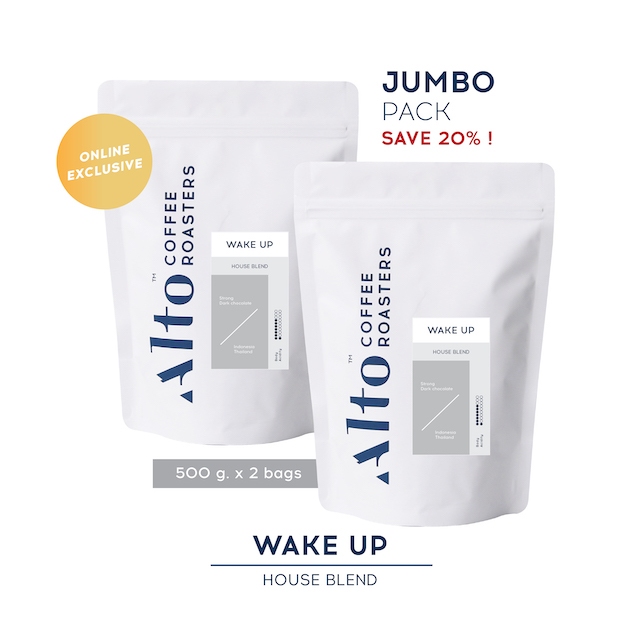 (ถุงใหม่ 1 kg) Alto Coffee เมล็ดกาแฟ คั่วกลางค่อนเข้ม 1 kg - Wake Up ...