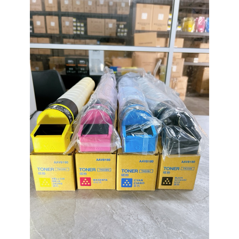 ตลับหมึก TN328 TN328K TN328C TN328Y TN328M สําหรับ Konica Minolta ...
