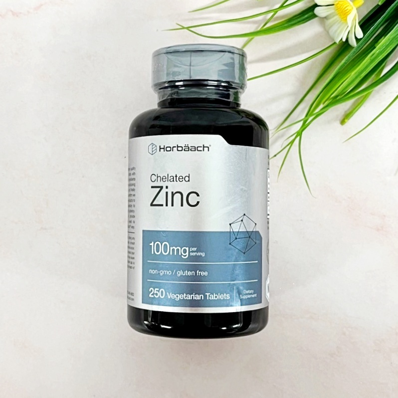 [Horbaach®] Chelated Zinc 100 mg 250 Vegetarian Tablets คีเลต ซิงค์ ...