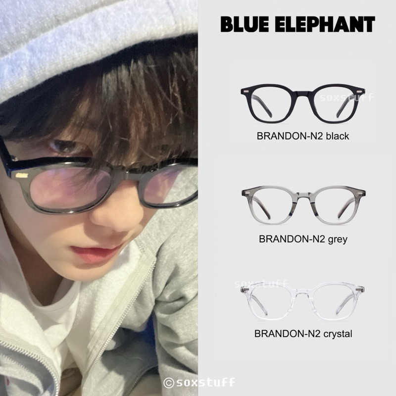 [พรีออเดอร์] โค้ดลด30% ️‍🔥 Blue Elephant BRANDON-N2 (black) แว่นแบบซู ...