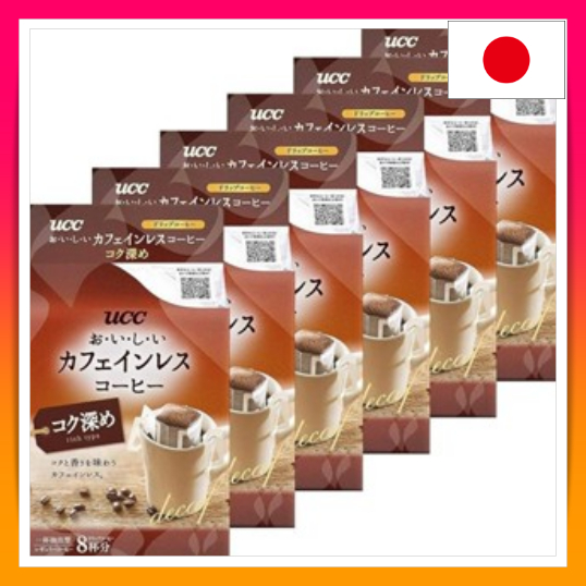 [Direct from Japan][Brand New]UCC Delicious Decaffeinated Drip Coffee Deep Rich 8P x 6 Regular ...