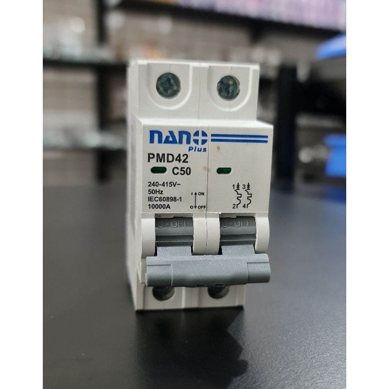PMD42C50 เซอร์กิตเบรกเกอร์ NANO PLUS 2Pole 10kA 50A | Shopee Thailand