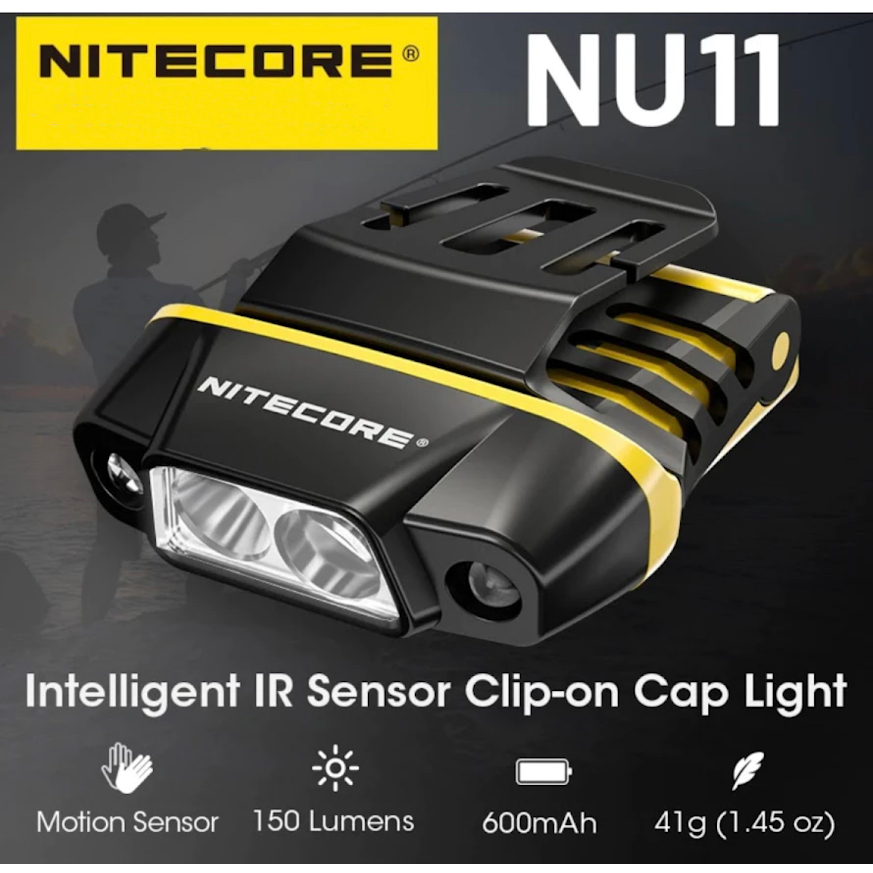 Nitecore NU11 เซ็นเซอร์ตรวจจับการเคลื่อนไหว IR แบบหนีบไฟอัจฉริยะ ฝาปิดปรับได้90 ° แบตเตอรี่ในตัว ...
