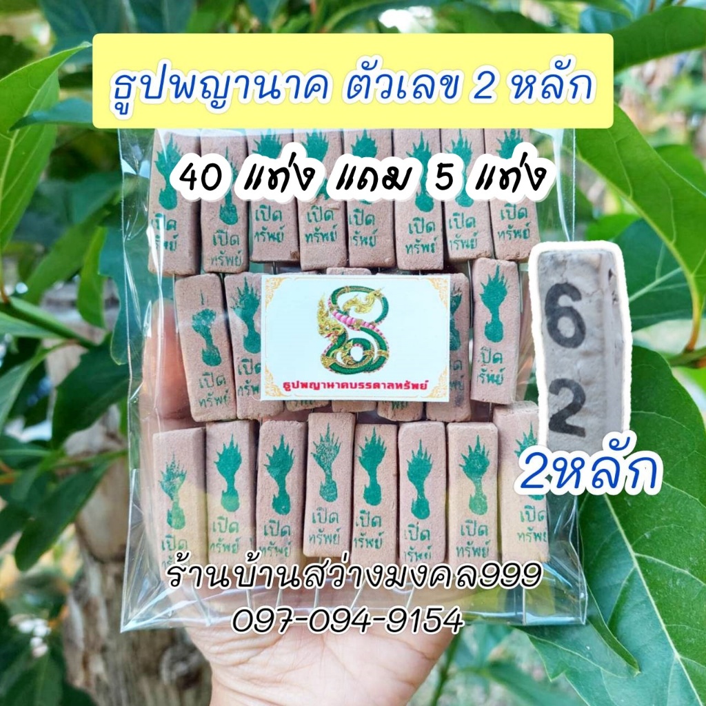 ธูปพญานาค ธูปเลข2หลัก 20-100 แท่ง (ทำพิธีปลุกเสกแล้ว) ธูปขอหวย ธูป ธูป ...
