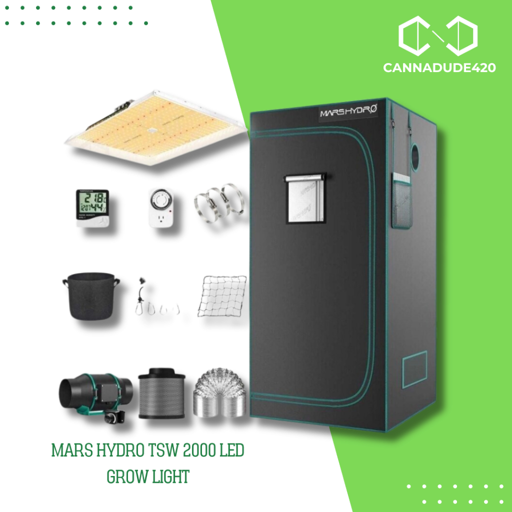 MARS HYDRO TSW 2000 LED GROW LIGHT + 4'X4'(120X120CM) INDOOR COMPLETE ...