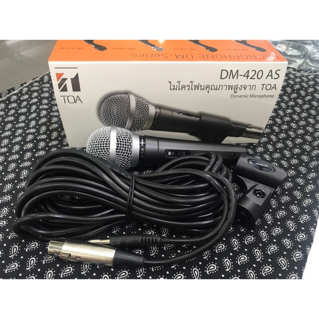 TOA DM-420 AS ไมโครโฟนแบบไดนามิคพร้อมสาย 7.5 เมตร | Shopee Thailand