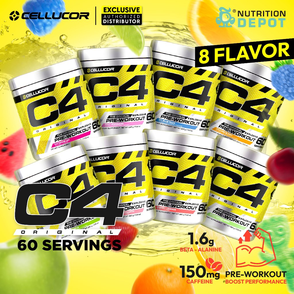 Cellucor C4 Original 60 Servings (Pre-Workout) - กรดอมิโนเพิ่มแรงในการ ...