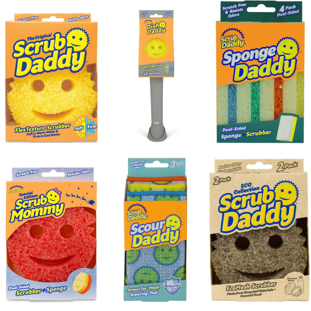 Scrub Daddy Dual-Sided Scrubber + Sponge ฟองน้ำหน้ายิ้ม ของแท้ 🇺🇸 พร้อม ...