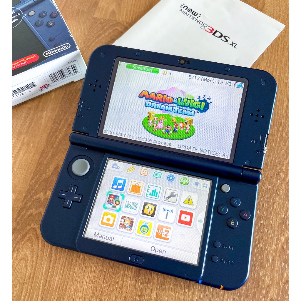 Nintendo New 3Ds XL สี Metallic Blue พร้อมกล่อง สภาพดี เล่นแท้ | Shopee ...