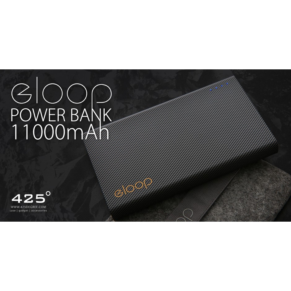 แบตสำรอง ELOOP POWER BANK 11000mAh รุ่น E12 (สีดำ) | Shopee Thailand