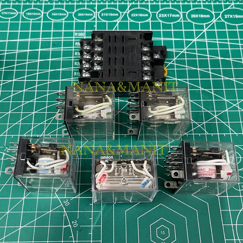 LY4N RELAY OMRON 14 ขา ไฟ 12VDC 24VDC 110VAC 220VAC พร้อมส่งในไทย | Shopee Thailand