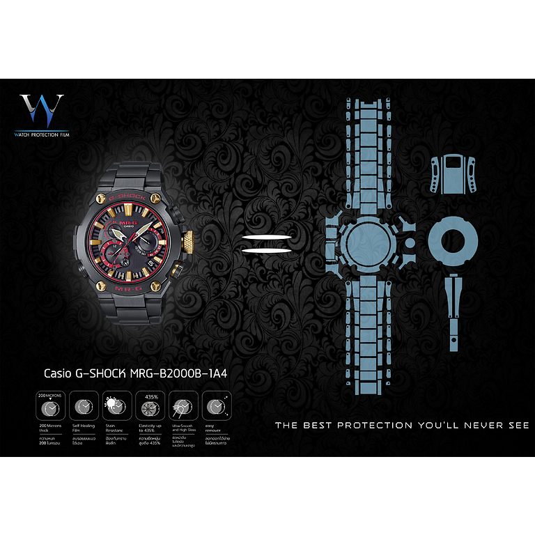 ฟิล์มกันรอยนาฬิกา Watch Protection Film Casio G-SHOCK MRG-B2000B-1A4 ...