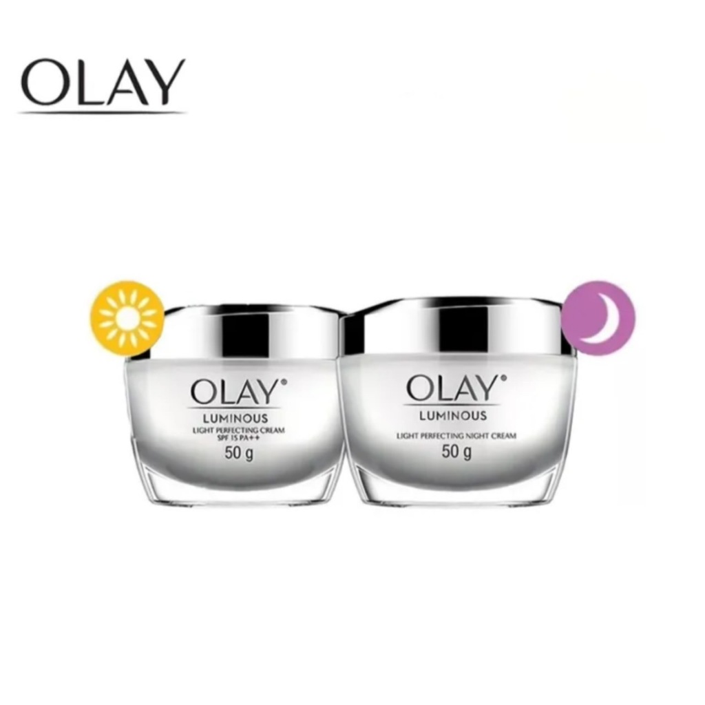 ผลิต 10/2024) OLAY LUMINOUS LIGHT PERFECTING CREAM SPF 15 PA++ ( DAY+NIGHT ) | Shopee Thailand