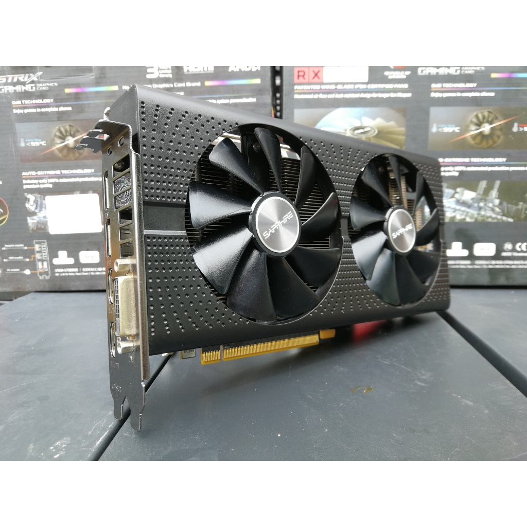 การ์ดจอ AMD NITRO/NITRO+ RX570/580 4/8GB/DDR5 ต่อไฟเพิ่ม 8+6พิน ...
