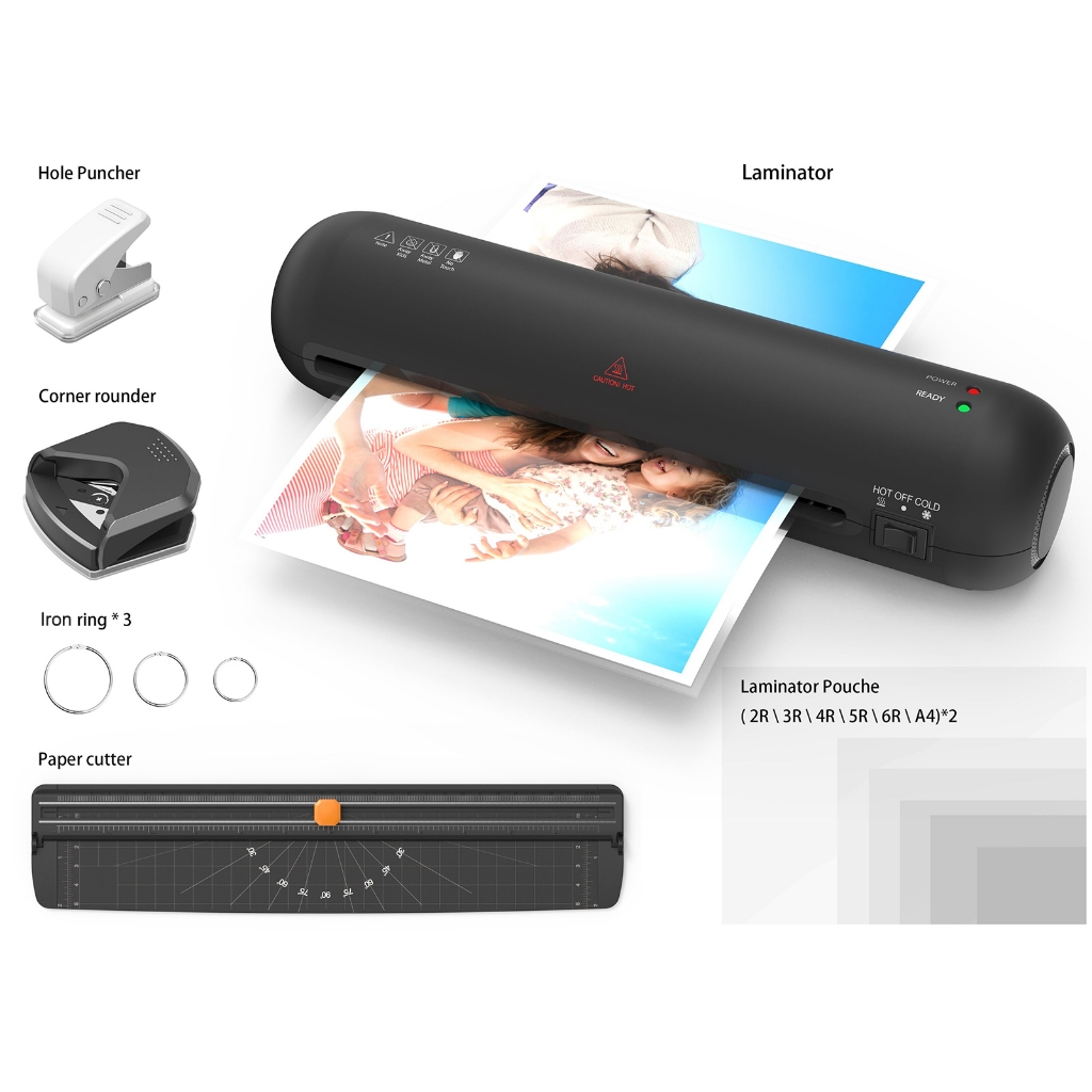 Desktop Laminator Machine Set A4 Size Hot and Cold Lamination 2 Roller ...