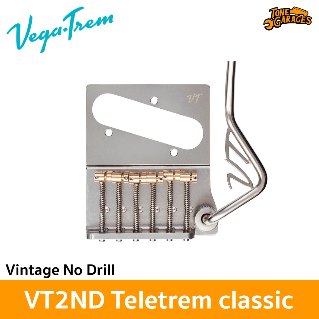 VegaTrem VT2ND Teletrem classic with Logo for T-style guitars classic bridge No drill ชุดคันโยก ...