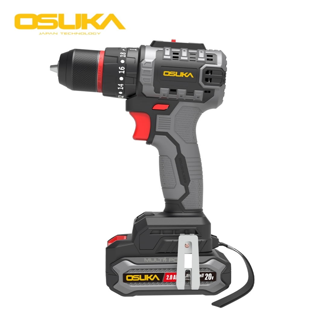 OSUKA สว่านกระแทก สว่านไร้สาย 3 ระบบ 20V รุ่น OCHD802-D2 | เจาะ, ขัน, กระแทก | Shopee Thailand