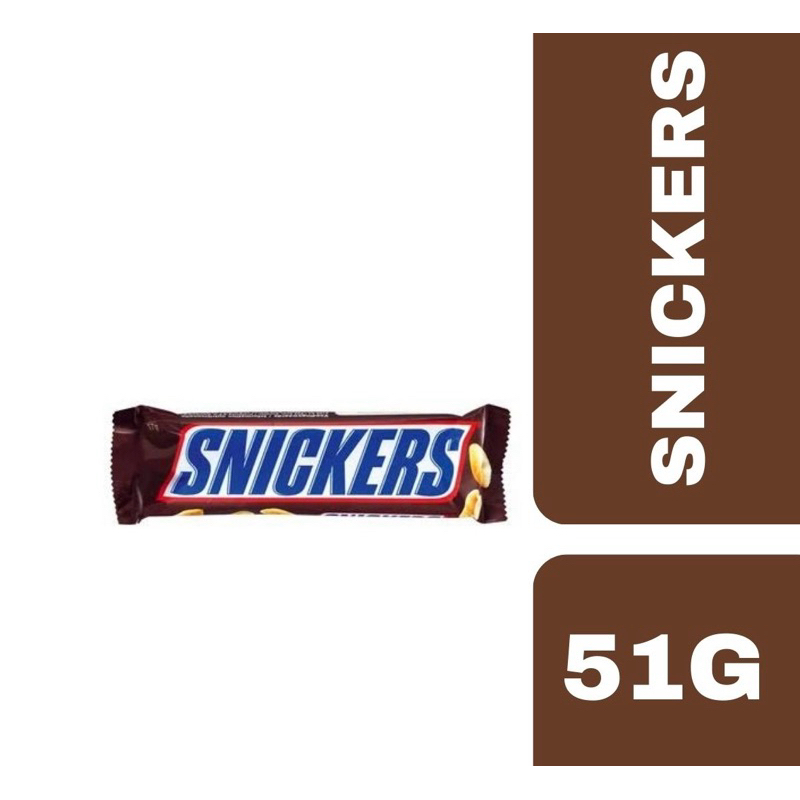 Snickers Chocolate bars 50g++สนิกเกอร์ ช็อกโกแลต บาร์ 50กรัม | Shopee ...